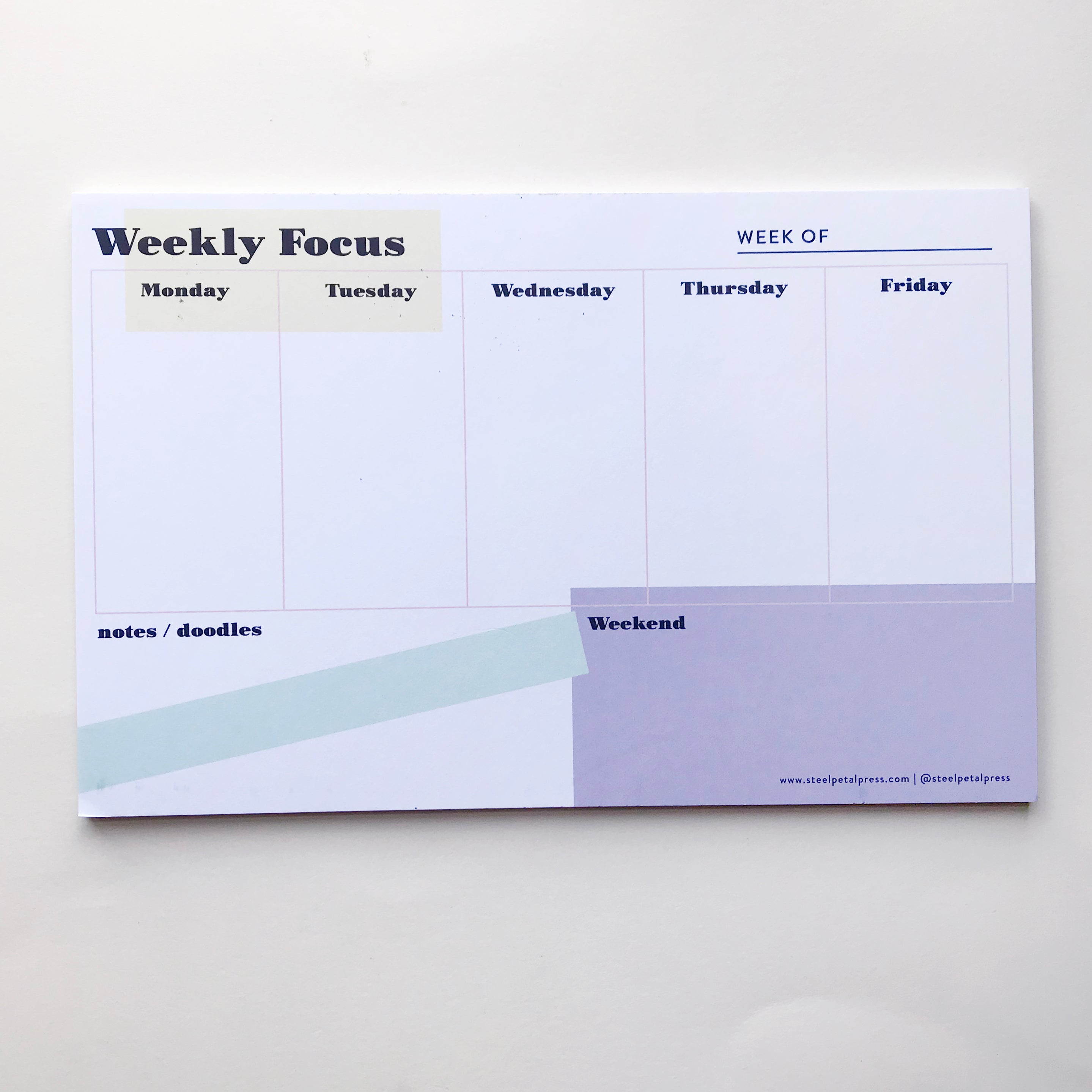 WEEKLY FOCUS NOTEPAD – Vy's Closet